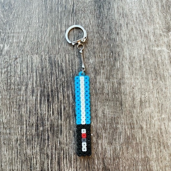 Handmade | Other | Star Wars Light Saber Keychain Perler Beads Handmade ...